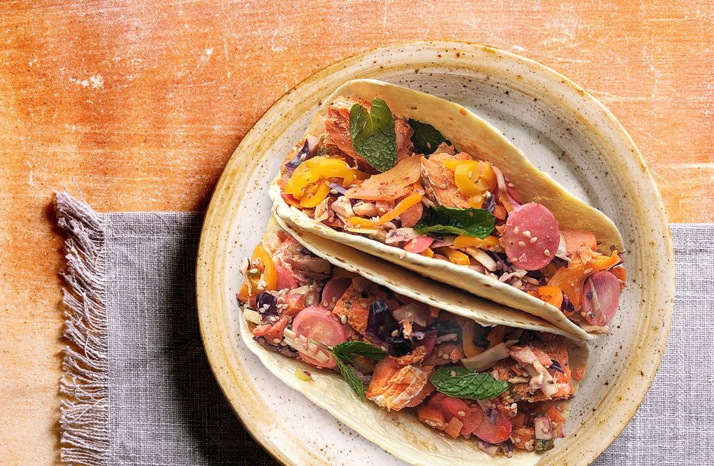 Spicy Pink Salmon Tacos · Seafood Naturally